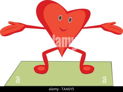 Heart doing Morning cardio exercises for a healthy heart concept ...