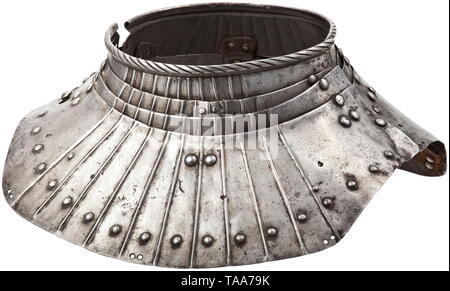 A group of Maximilian armour parts, Nuremberg, circa 1510/20 The collar ...