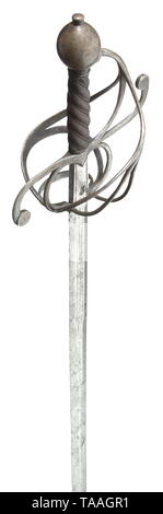 A German military sword, presumably Solingen, dated 1617 Heavy, double ...