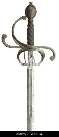 A German military sword, presumably Solingen, dated 1617 Heavy, double ...