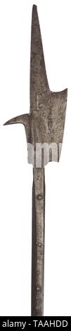 A South German or Swiss halberd, circa 1490/1500 Robust thrusting spike ...