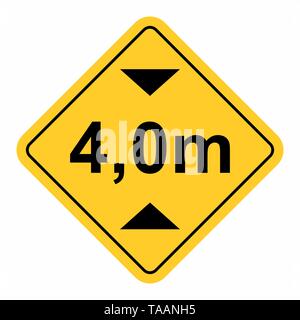 Illustration of Road Prohibitory Sign Maximum Vehicle Length Stock ...