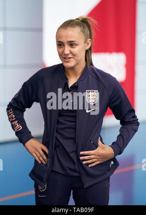England women's Georgia Stanway poses for a photograph during the media ...