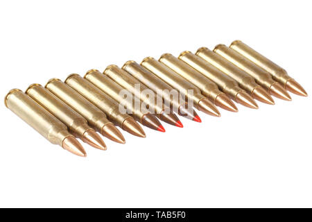 The 5.56×45mm NATO rimless bottlenecked intermediate cartridges ...