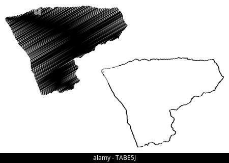 Soyo city (Republic of Angola) map vector illustration, scribble sketch ...