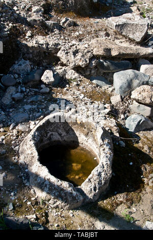 Cyprus, spring, Koirokoitia neolithic site, 9,000BC, ruins Stock Photo ...