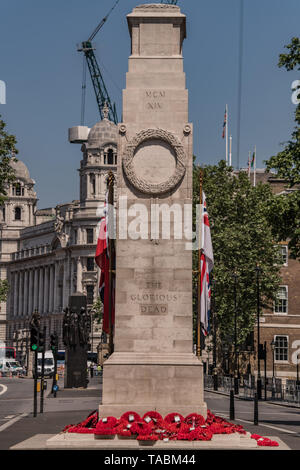 Whitehall , The Cenotaph or empty tomb designed Edwin Lutyens built ...