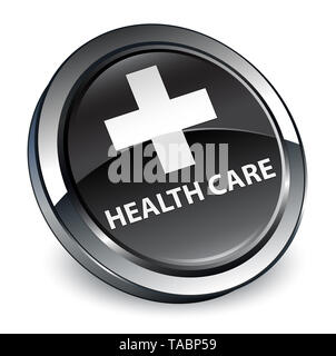Health care (plus sign) isolated on 3d cyan blue round button abstract ...