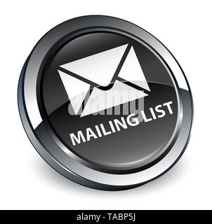 Mailing list isolated on 3d cyan blue round button abstract illustration Stock Photo - Alamy