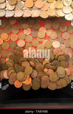 Arcade amusement Coin-operated classic two pence Coin pusher ...