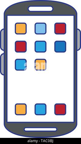 Smartphone with applications menu symbol Stock Vector Image & Art - Alamy