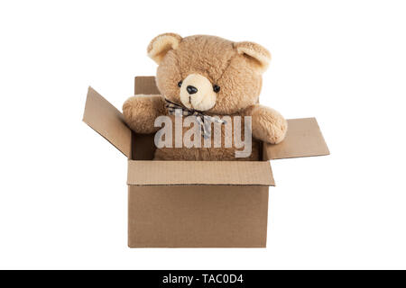 a box full of teddy bears on open market stall Stock Photo: 19406982 ...