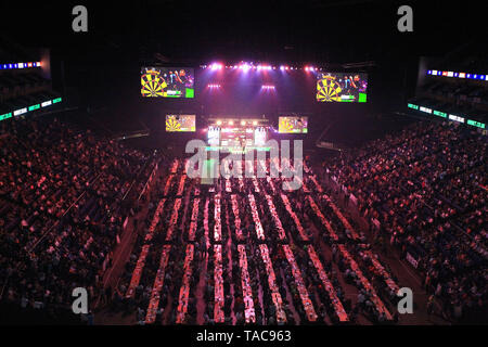 A general view inside of the arena during day one of the YONEX All ...