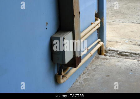 Electrical junction box and wireway connected to electrical pipes for ...