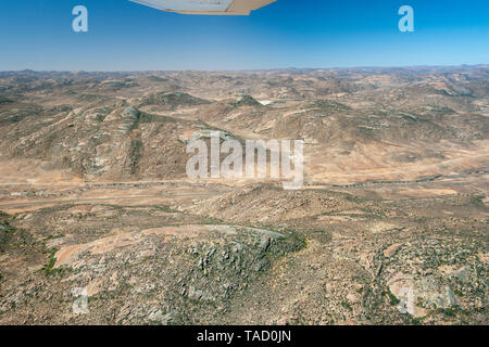 Aerial view of the N7 road just south of the town of Springbok in the ...