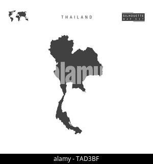Grey Thailand map Stock Photo - Alamy