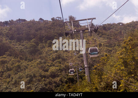 Venezuela - Caracas. The cable car in the Parque Nacional El Avila ...