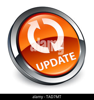 Update isolated on 3d brown round button abstract illustration Stock ...
