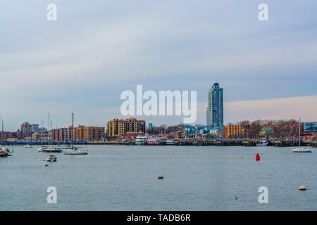 Yachts on the Sheepshead bay harbor in Brooklyn, NY Spring 2022 Stock ...
