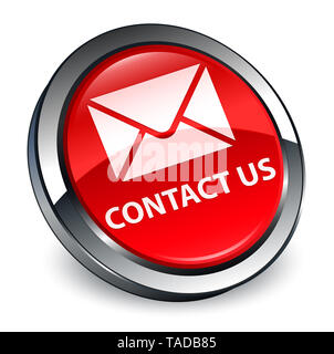 red Button contact us - 3D illustration Stock Photo - Alamy