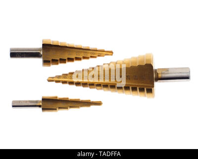 A set of three step drills, isolated on white Stock Photo - Alamy