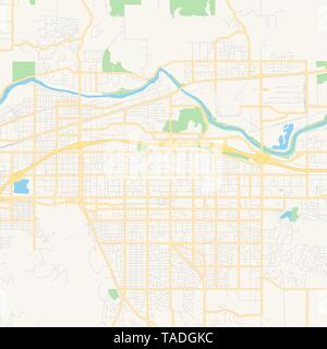 Modern City Map - Spokane Washington city of the USA with neighborhoods ...
