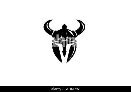 Creative Viking Head Logo Vector Design Icon Symbol Illustration Stock ...