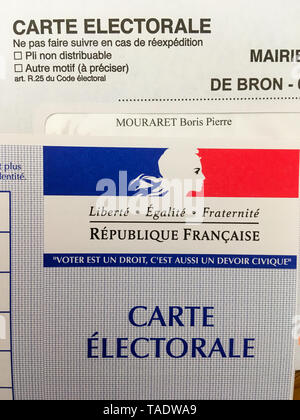 French voting card, France Stock Photo - Alamy