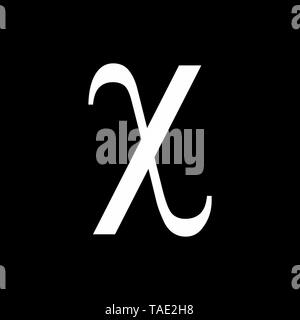 Illustration of Chi greek sign on dark background Stock Vector Image ...