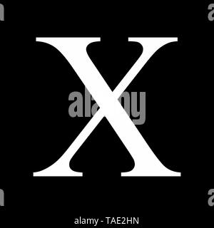 Illustration of Chi greek sign on dark background Stock Vector Image ...