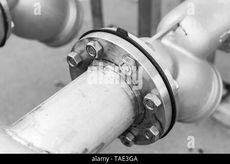 connection, tube, bolt, flange, industry, iron, metal, nut, pipe ...