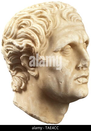 A portrait head of the comic poet Menander - a fine marble sculpture ...