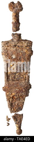 An iron Roman ring-pommel sword,2nd century A.D. Double-edged tapered ...
