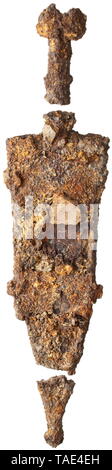 An iron Roman ring-pommel sword,2nd century A.D. Double-edged tapered ...
