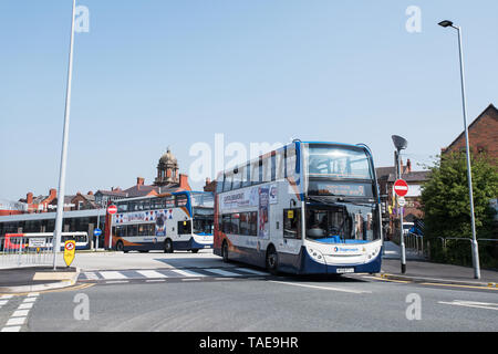 Wigan bus station Stock Photo - Alamy