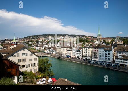 Zurich, Switzerland, 15 August 2016: The historic center with the ...