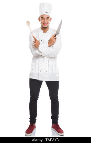 portrait of chef isolated on white Stock Photo - Alamy