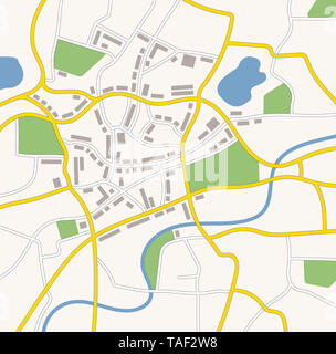 A generic city map illustration Stock Photo - Alamy