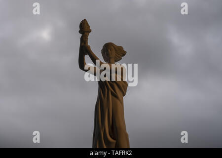May 25, 2019 - Hong Kong, China - A view of a statue of Goddess of ...