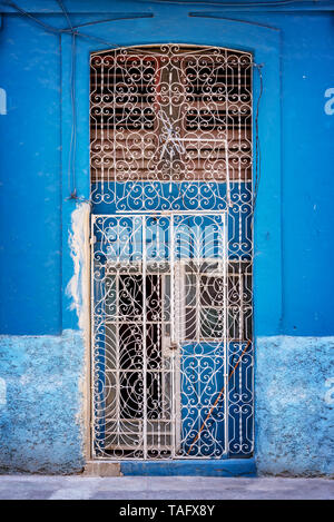Wrought iron gate of a building, Havana, Cuba Stock Photo - Alamy