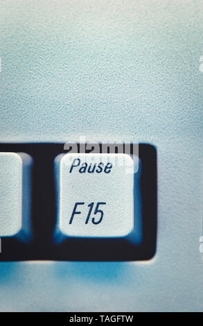 Computer keyboard with pause key - business concept Stock Photo - Alamy