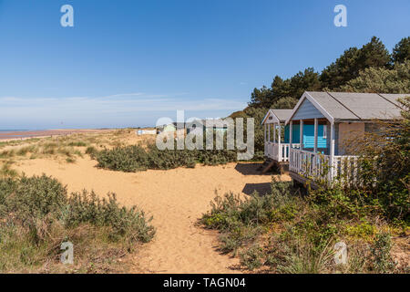 Old Hunstanton Norfolk cabin wood wooden Beach Huts Hut outside view ...