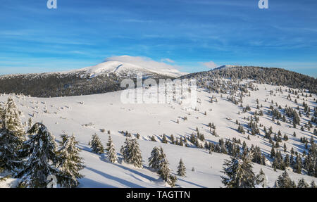 Mount Goverla, Ukraine. Beautiful winter landscape in the mountains ...