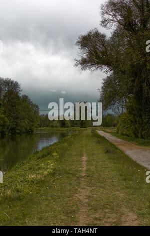 Thunderstorm at Amper river Stock Photo - Alamy