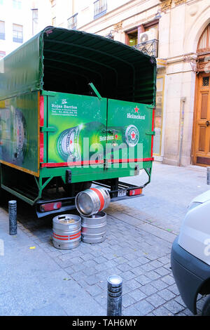 Heineken Beer delivery truck on the street in New york City. Most all ...