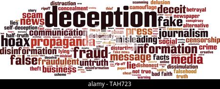 Deception word cloud concept. Vector illustration Stock Vector Image ...