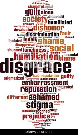 Disgrace word cloud concept. Vector illustration Stock Vector Image ...