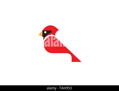 Creative Red Cardinal Logo Stock Vector Image & Art - Alamy