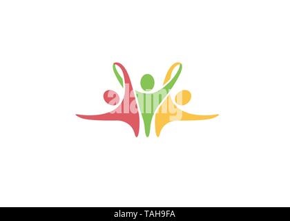 Creative Three People Silhouette Meeting Logo Design Community ...