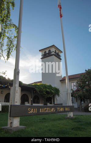 Downtown San Anselmo, CA, is home to many interesting sights Stock ...